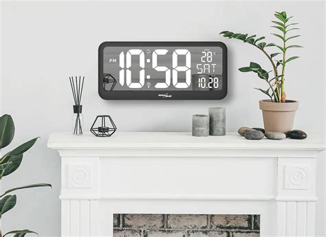 13 Superior Digital Wall Clock Large Display Battery Powered For 2023
