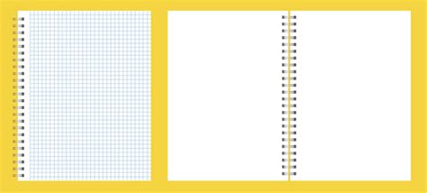 Notebook Open Mockup Isolated Royalty Free Vector Image
