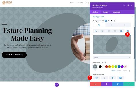 How To Use Divis Background Mask And Pattern Transform Settings Ask The Egghead Inc