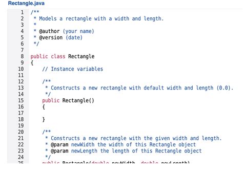 Solved Rectangle Java 1 2 Models A Rectangle With A Chegg