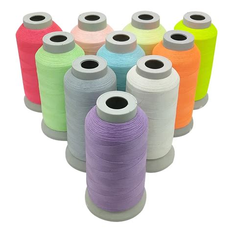 M Quina De Coser Fluorescente De Poli Ster Hilo Noctilucente Para