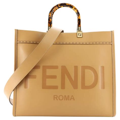 Fendi Sunshine Shopper Tote Leather Medium At 1stdibs