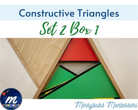 Constructive Triangles Rectangular Colored Set 2 Box 1 Printable Print