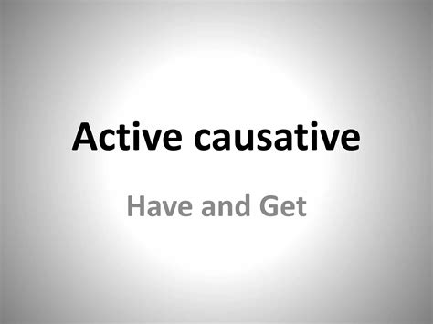 Active Causative Pptx