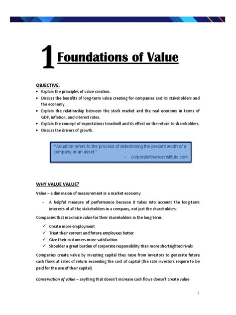 Chapter 1 Valuation Concepts Methods Module Pdf Investing Cost Of Capital