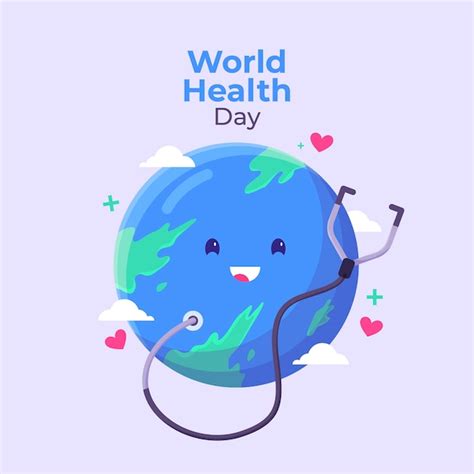 Día mundial de la salud en diseño plano Vector Gratis