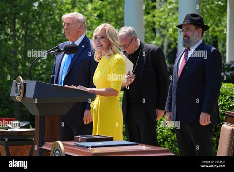 Pastor Paula White Speaks As President Donald Trump Left Listens