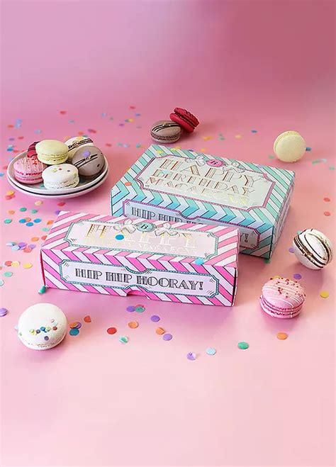 Biscuiteers Birthday Macarons Set Of 6 226 X 73 X 50mm 106g Curvissa