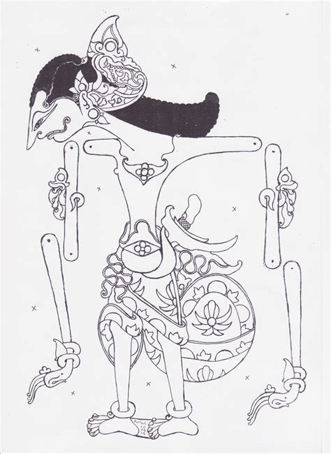 Wayang Kulit In English Sketsa Mewarnai Gambar Wayang