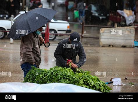 Nuseirat Refugee Camp The Gaza Strip Palestine 18th Jan 2021 The