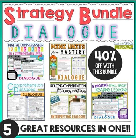 Reading Comprehension Strategy Bundle Dialogue Tpt