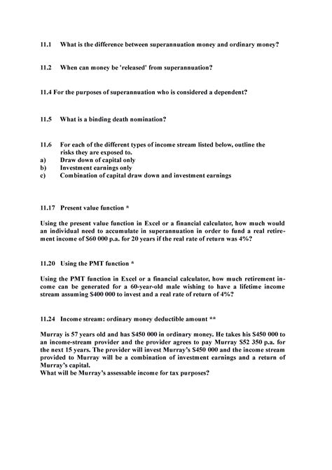 Tutorial Questions On Retirement Planning 11 What Is The Difference