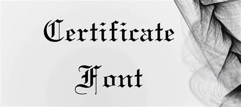 Certificate Font Free Download