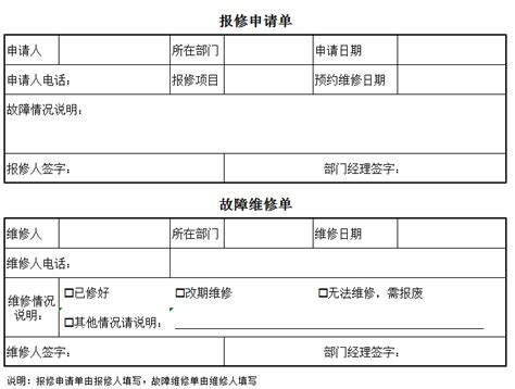 维修单表格模板下载 excel表格制作维修单 我拉网