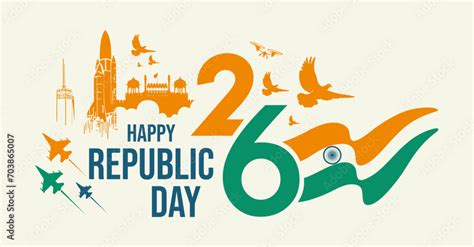 Happy Republic Day Wishes Poster Banner India Republic Day Social