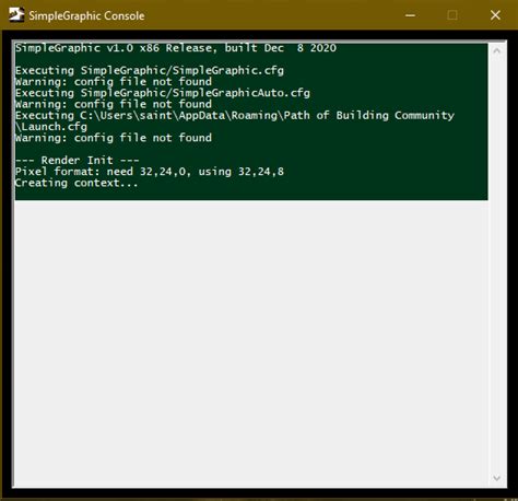 Config File Not Found · Issue 19 · Pathofbuildingcommunitypathofbuilding Simplegraphic · Github