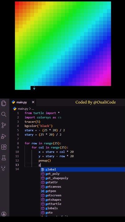 Graphics Python Turtle Python Oualicode Coding Graphics Shorts