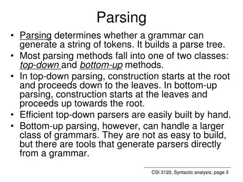 Ppt Syntactic Analysis And Parsing Powerpoint Presentation Free