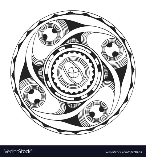 Symbol Ornament Cucuteni Trypillia Culture Vector Image