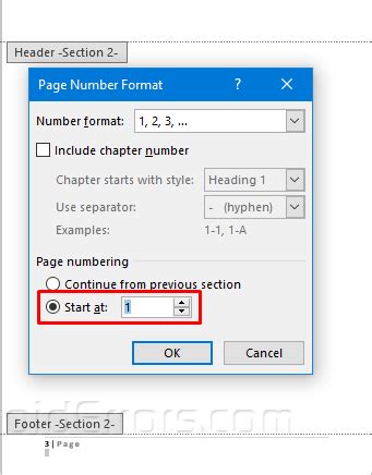 How To Skip Pages In A Numbered Document In Microsoft Word 2016