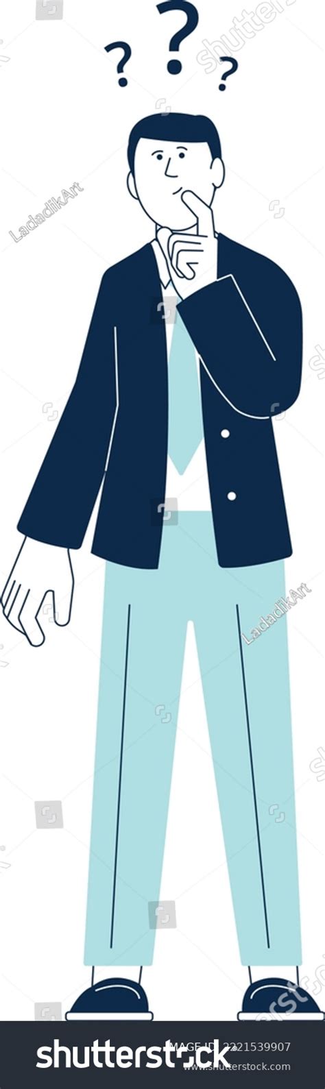 Man Question Marks Above Head Problem Stock Vector Royalty Free 2221539907 Shutterstock