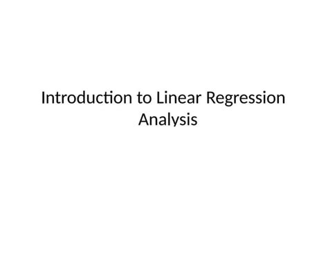 Lec3types Of Regression And Simple Linear Regressionpptx
