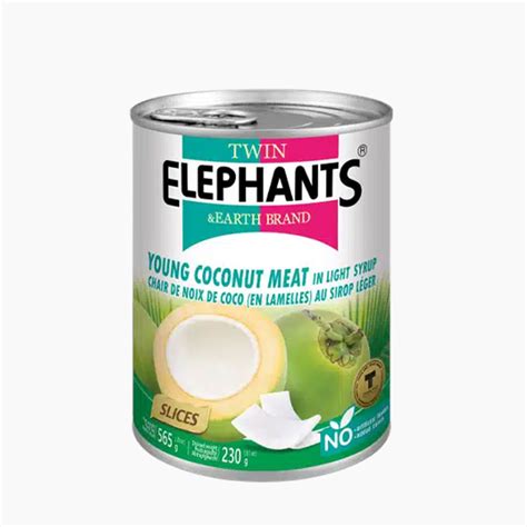 Young Coconut Meat In Light Syrup Slices Thai Food Processors