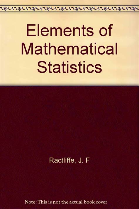 Elements Of Mathematical Statistics Books