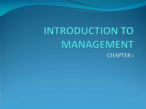 PPT - INTRODUCTION TO MANAGEMENT PowerPoint Presentation, free download - ID:212611