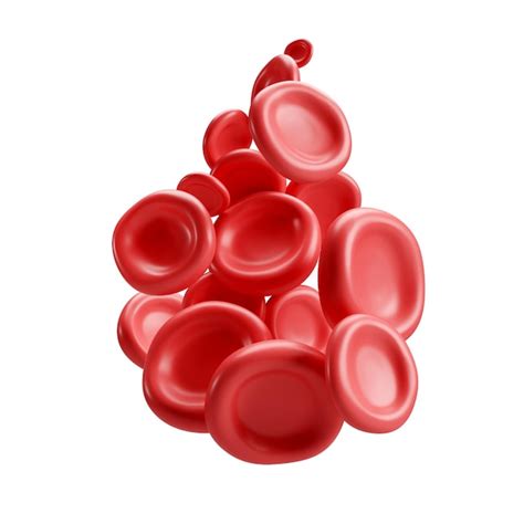 Premium Psd 3d Flow Red Blood Cells Iron Platelets In Form Of Drop