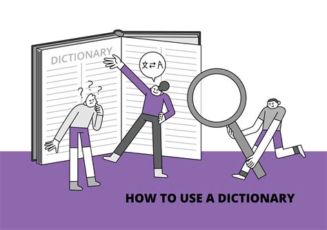 How To Use A Dictionary Hand Drawn Character Illustration Vector Art At Vecteezy