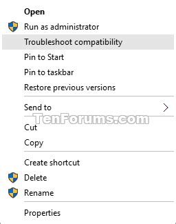 Change Compatibility Mode Settings For Apps In Windows Tutorials
