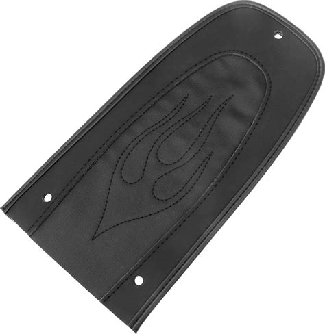 Amazon PU Leather Black Flame Rear Solo Seat Fender Bib For Harley