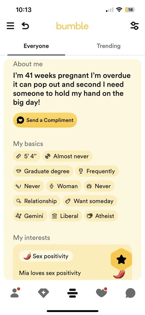 What An Interesting Profile Bumble Bumble Know Your Meme
