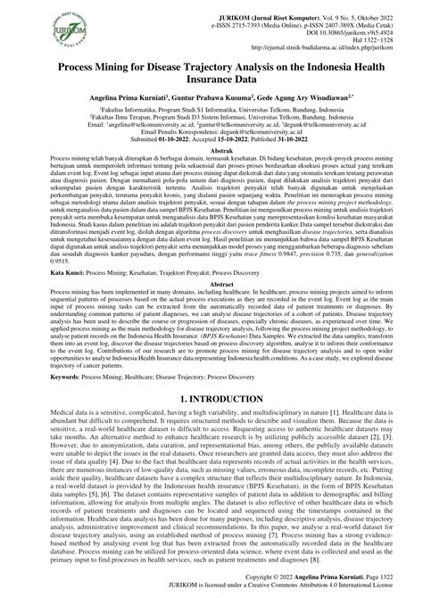 Pdf Process Mining For Disease Trajectory Analysis On The Indonesia Health Insurance Data