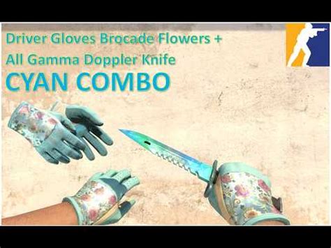 Driver Gloves Brocade Flowers All Gamma Doppler Knife Cyan Combo