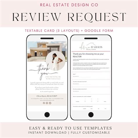 Real Estate Review Text Template Etsy