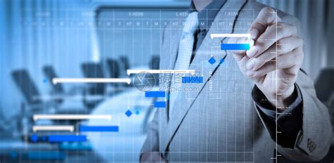 项目经理使用里程碑进度计划和甘特图调度图工高清图片下载 正版图片505261153 摄图网