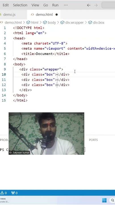 Html Shortcut To Create Element With Class Coding Vscode Webdevelopment Html Youtubeshorts