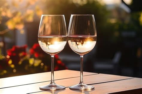 Premium Ai Image Two Glasses For A Romantic Dinner