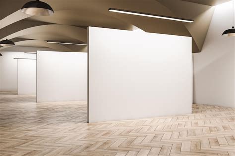 Premium Photo Luxury Exhibition Hall Interior With Concrete Wall And