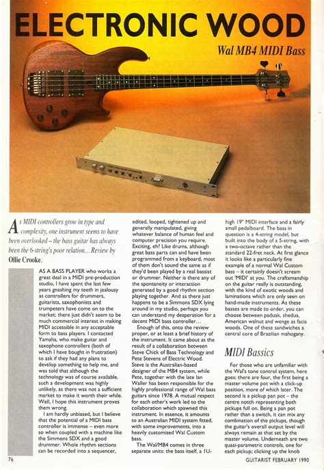 A History Of Wal Basses Wal Mb4 Midi Bass Review From Guitarist