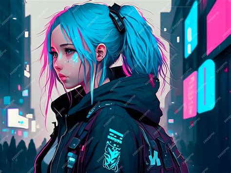 Fondo De Pantalla De Chica Anime Foto Premium