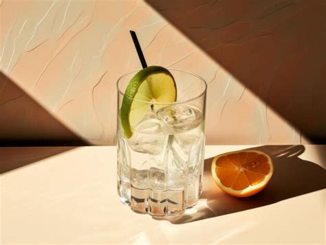 Premium Ai Image Refreshing Gin And Tonic Cocktail A Delight In A