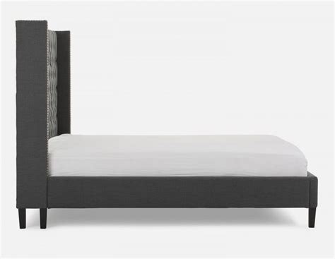 Versailles Tufted Upholstered Wingback Queen Size Bed Structube