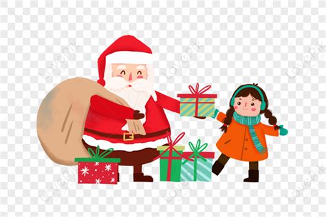 선물을주는 산타 클로스 Png 일러스트 무료 다운로드 Lovepik