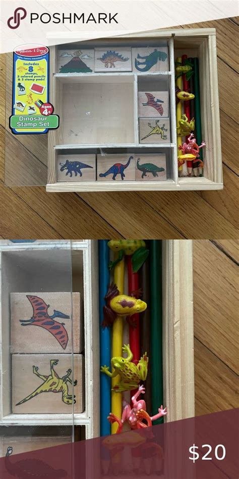 Melissa And Doug Dinosaur Stamp Set In 2024 Dinosaur Stamps Stamp Set