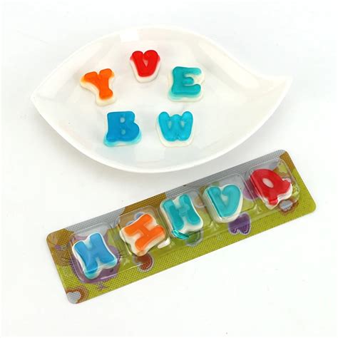 Supply Funny Abc Alphabet Shaped Jelly Chewing Soft Gummy Candych J471