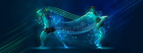Sport Collage With Professional Mma Fighter In Action Motion Isolated