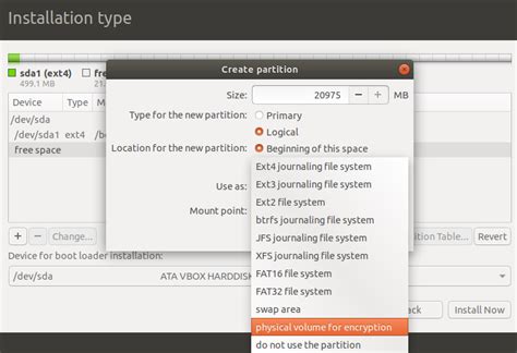 System Installation Missing Choice Physical Volume For Lvm In